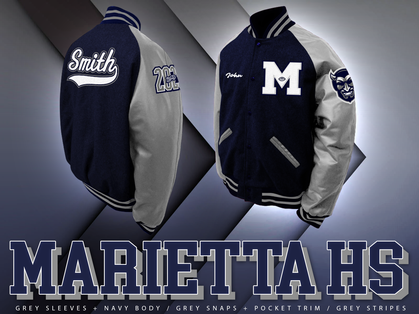 Marietta H.S. Letterman Jacket – ATL GRAD JACKETS