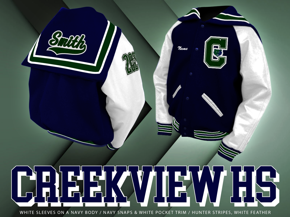 Creekview HS Letterman Jacket – ATL GRAD JACKETS