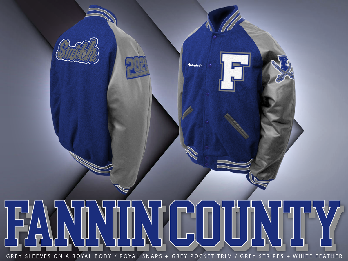 Fannin County HS Letterman Jacket – ATL GRAD JACKETS