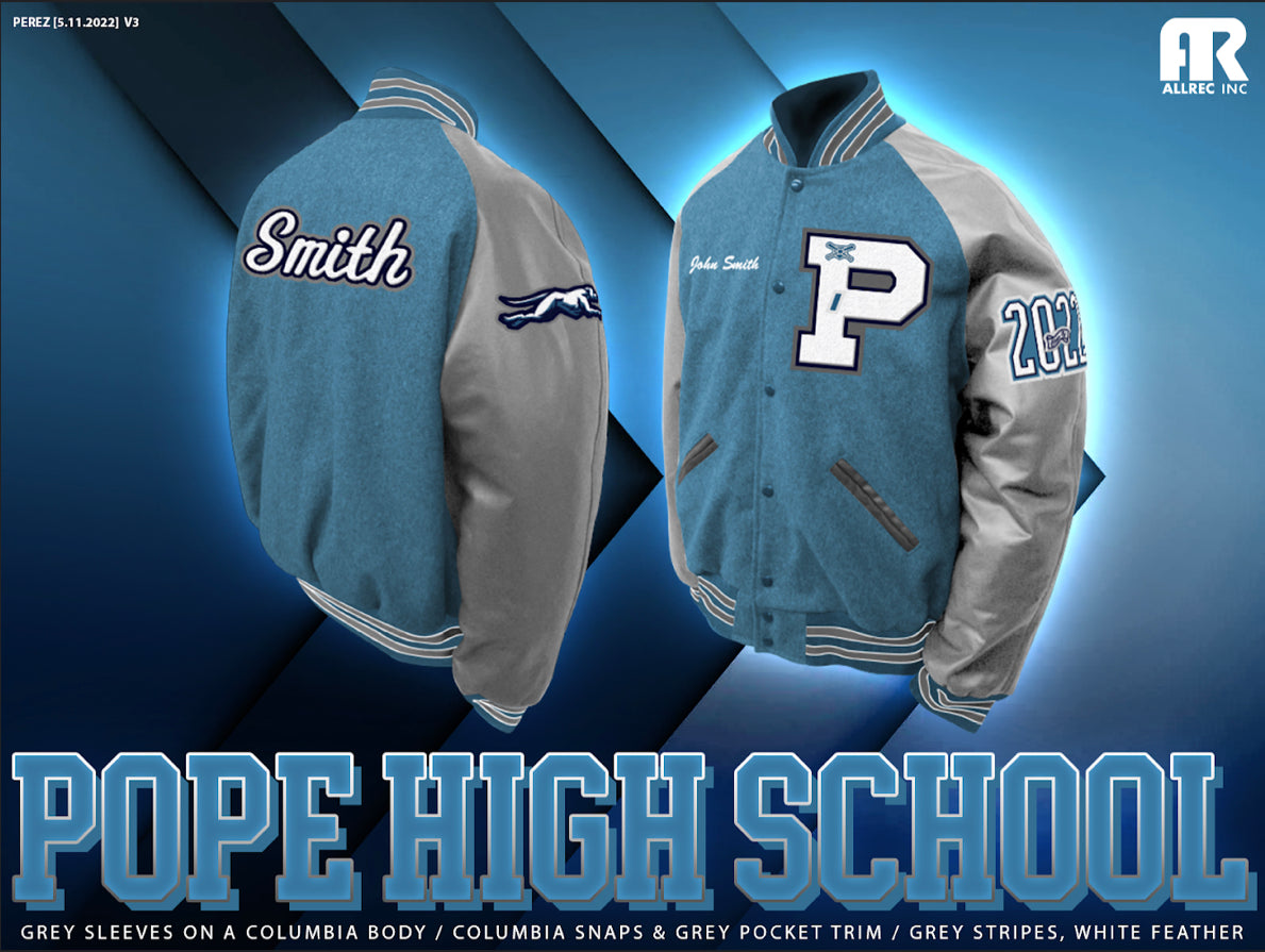Pope HS Letterman Jacket – ATL GRAD JACKETS